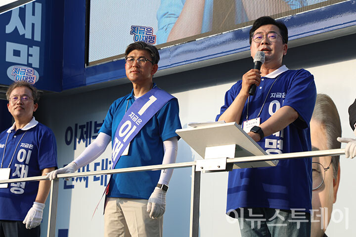 원주 찾은 박찬대 상임총괄선대위원장 “교통 중심도시 완성”