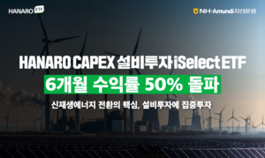 NH-아문디 ‘CAPEX설비투자’ ETF, 6개월 수익률 50% 돌파